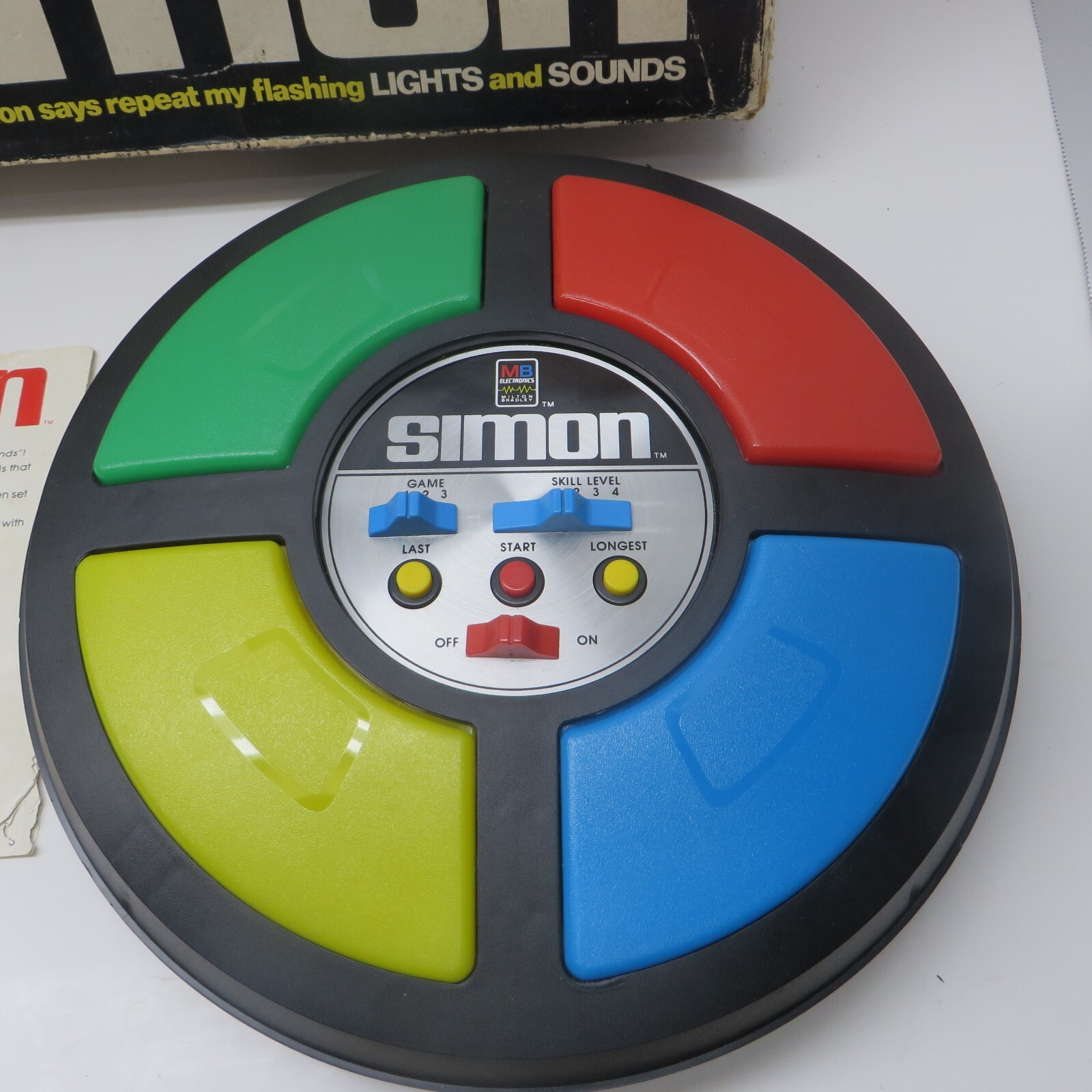 Simon Says Electronic Game Original Box AND Instructions AUTHENTIC 1978 ...