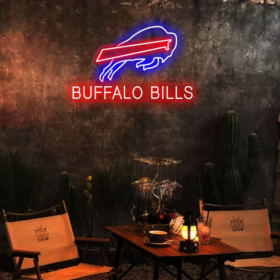 Buffalo Bills Neon SWall Art LED Lights Sign AmericanFootball Wall Art ...