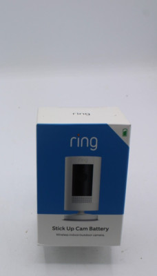 Ring Stick Up Cam 3rd Gen Battery Powered White Indoor Outdoor Security ...
