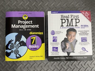 LOT of 2 NEW Project Management Books : Head First PMP & For Dummies ...