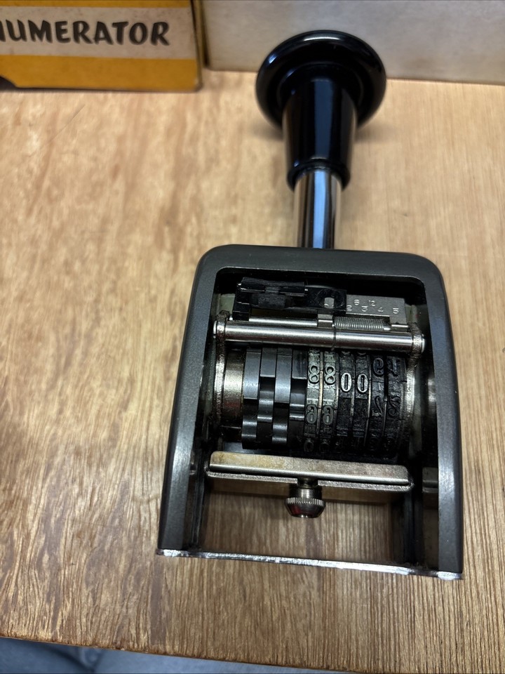 ENM Vintage Date Stamp Automatic Numerator Made In England Boxed ...