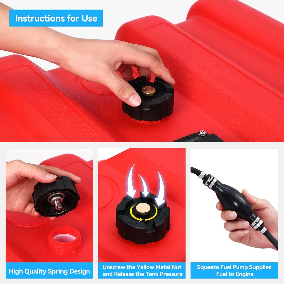 15 Gallon Portable Marine Fuel Tank 55LOutboard Boat Motor Gas Tank ...