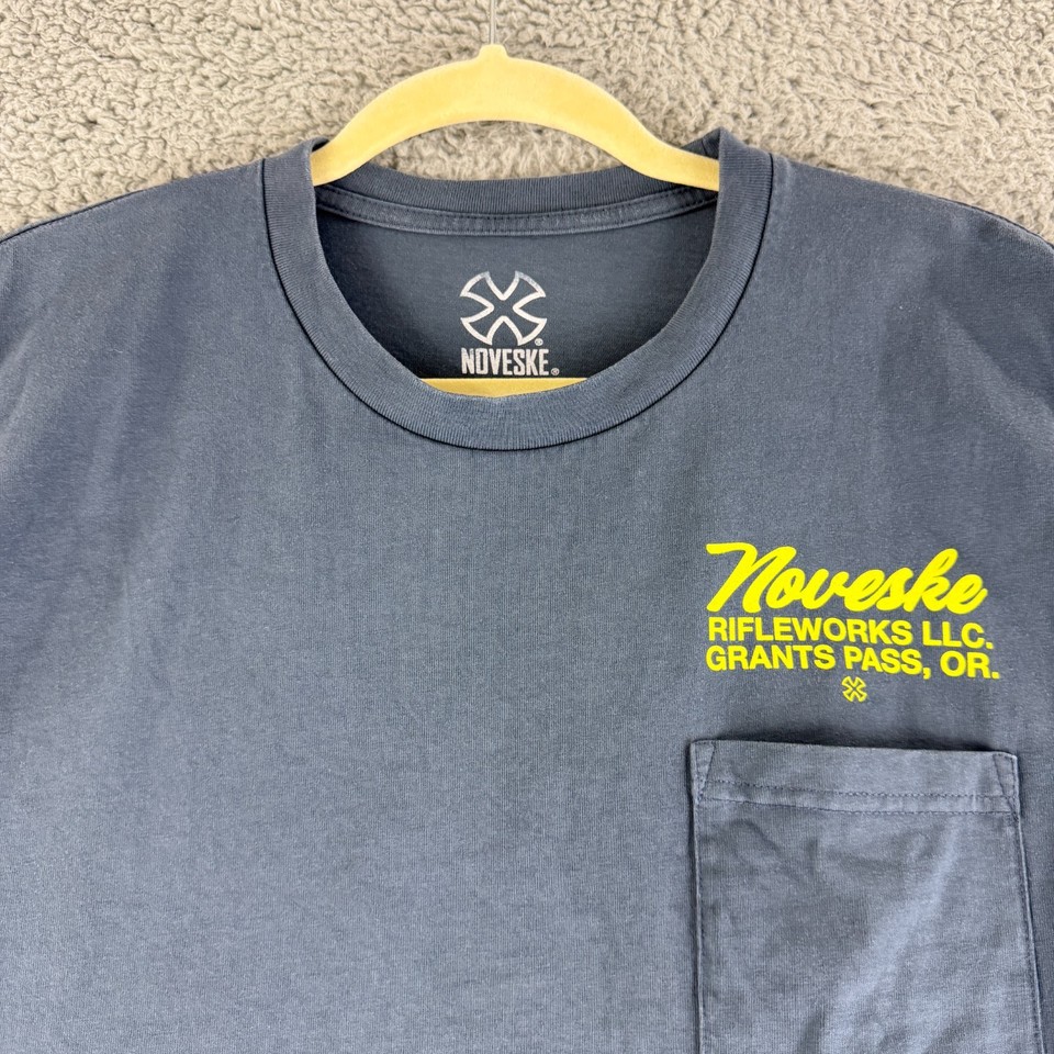 Noveske Rifleworks LLC T-Shirt Mens Large Blue Crew Neck Short Sleeve ...