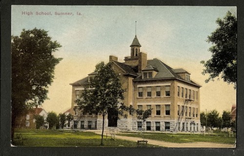 Sumner Iowa IA c1910 Huge Old High School Building | eBay