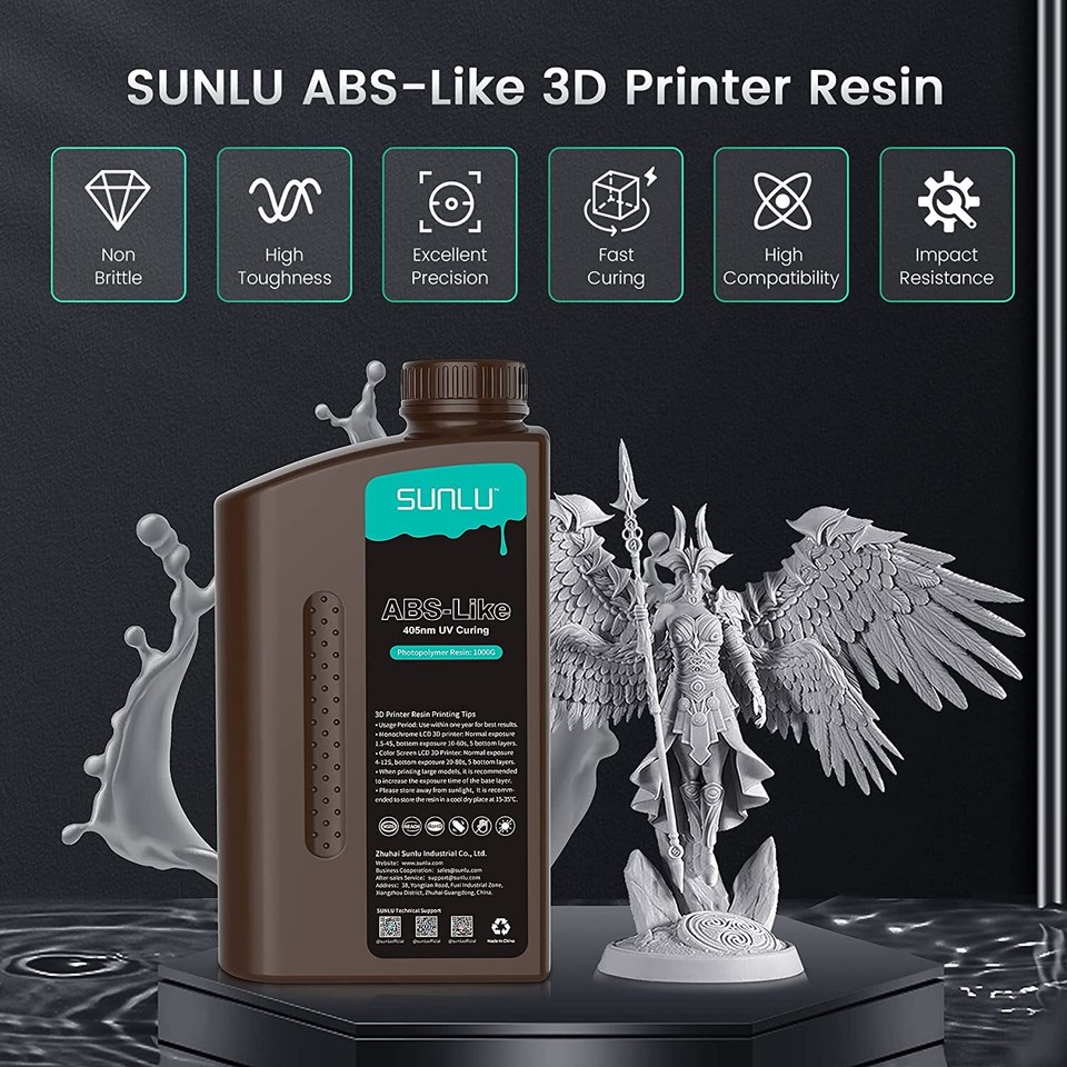 【Buy 3 Get 1 Free】SUNLU 1KG 3D Printer Resin Standard/Water Washable ...