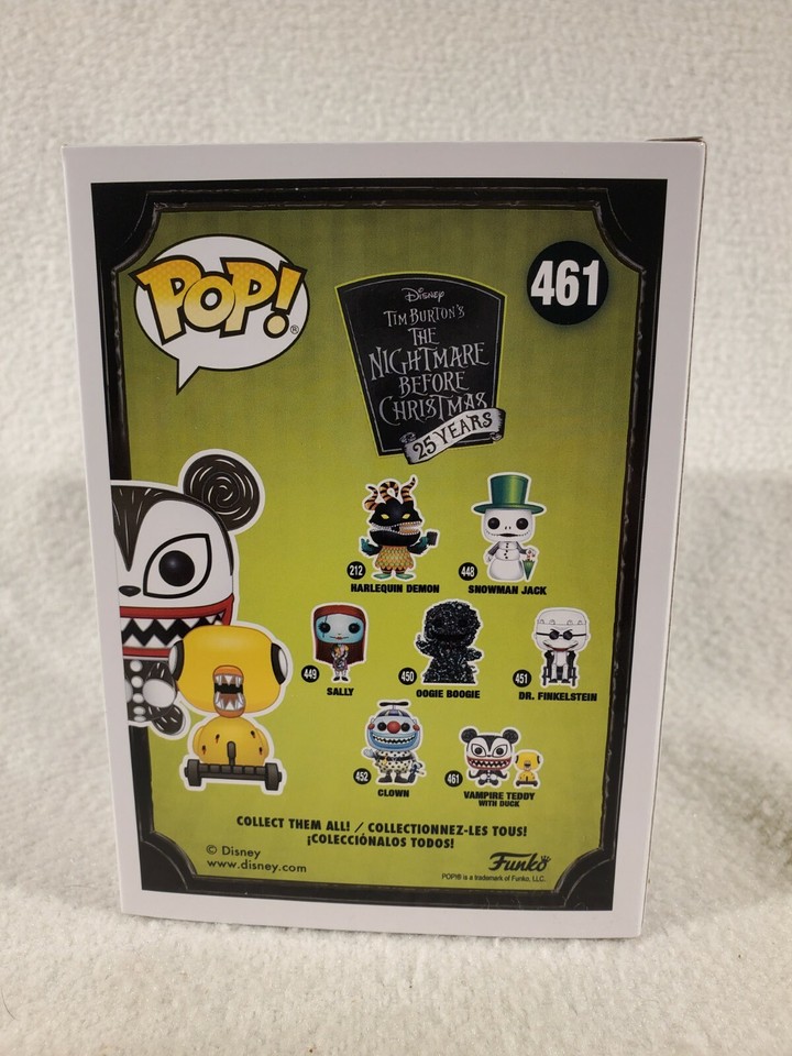 Funko POP Disney 461 The Nightmare Before Christmas Vampire Teddy with ...