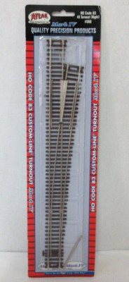 Atlas HO Scale 566 Code 83 #8 Right Hand Custom Line Turnout NEW | eBay
