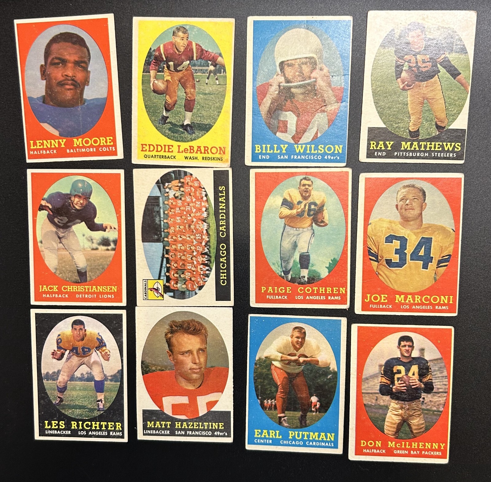 1958 Topps football card lot of 12- starter lot! | eBay