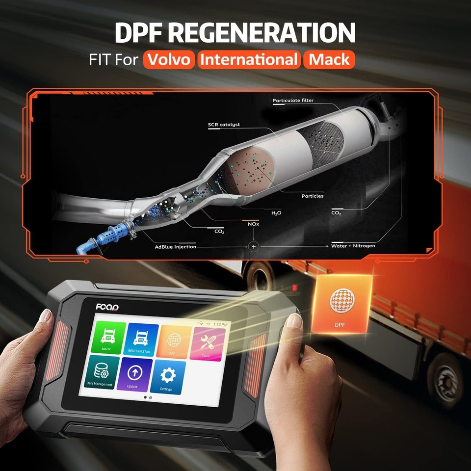 Diesel Heavy Duty Truck Diagnostic Scanner DPF Regen for Freightliner ...