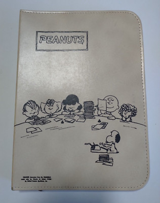 1950S VINTAGE CHARLES SCHULZ PEANUTS VINYL LETTER WRITING ZIPPER ...