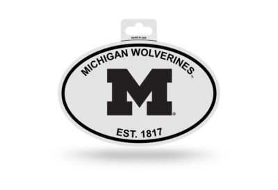 Michigan Wolverines Oval Decal Sticker 3x5 Inches NEW Free Ship Black ...