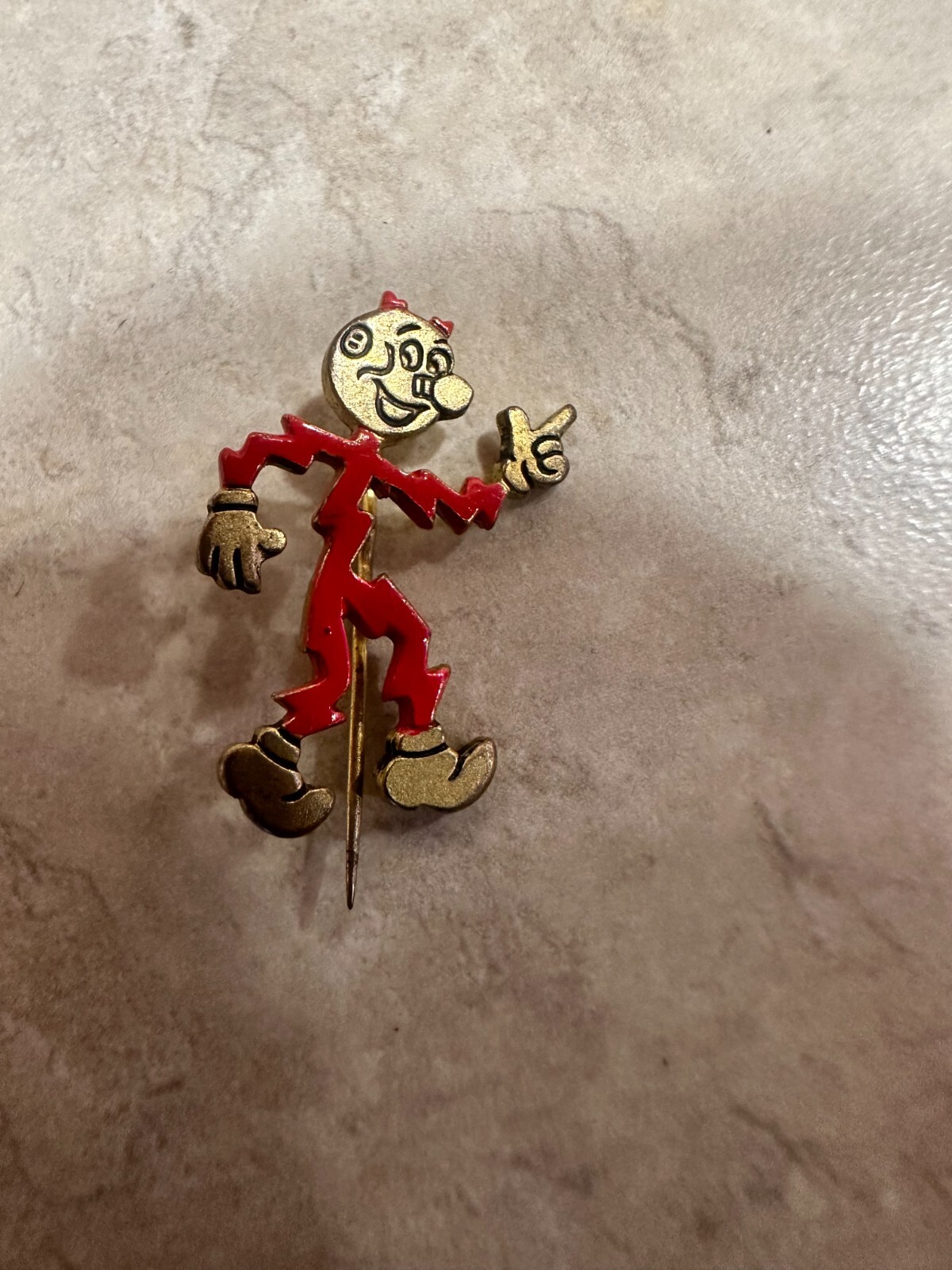 Vintage 1955 Reddy Kilowatt Mighty Atom Pin Ready Running Red Enamel | eBay