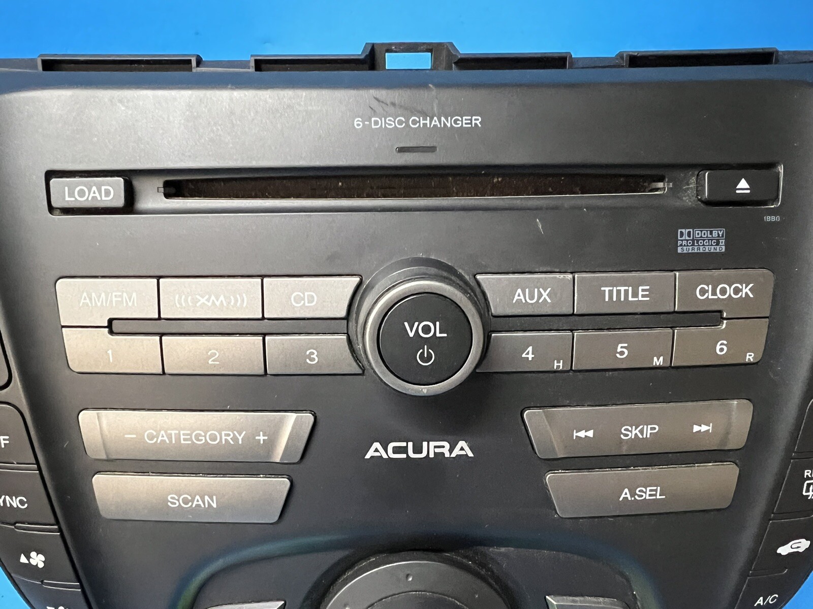 2009-2014 ACURA TL RADIO RECEIVER 6 CD PLAYER TEMP CONTROLS CLOCK XM ...