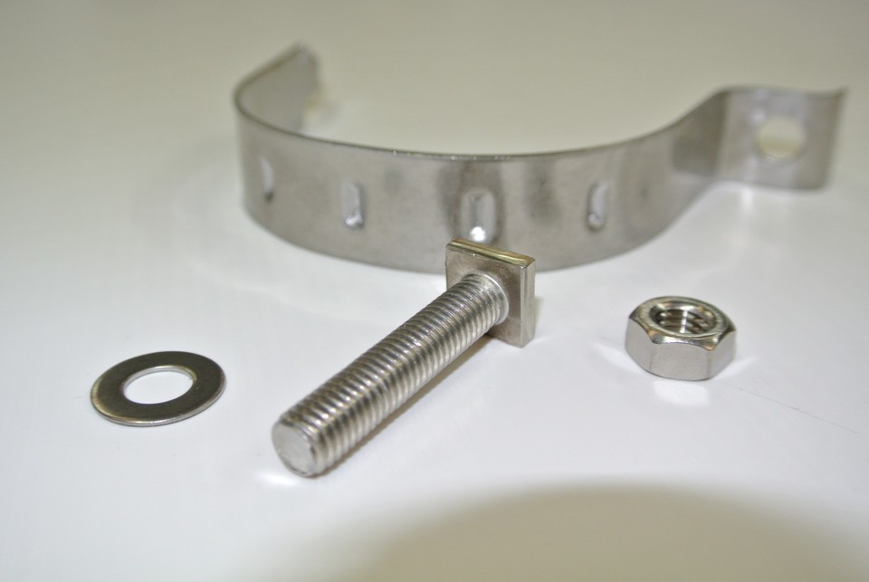 Steel Round Post Mounting Sign Clip Bracket Clamp for 50mm 76mm 89mm ...