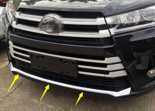 Chrome Front Bumper Lid Grille Bottom Cover Trim For Toyota Highlander ...