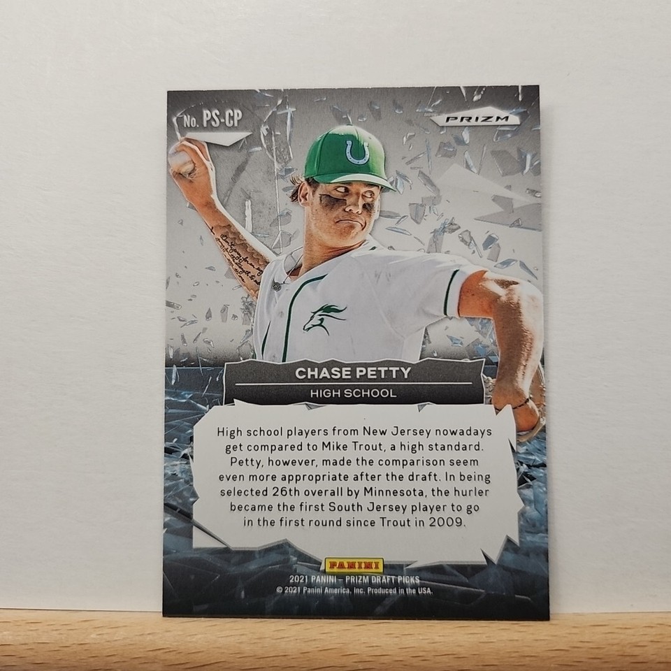 2021 Prizm Draft Picks Baseball Chase Petty Power Surge SILVER Prizm ...