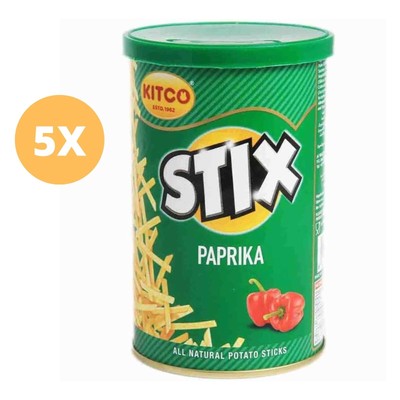 5 Pack X Kitco Stix Paprika Flavor All Natural Potato Sticks (45 Gram ...