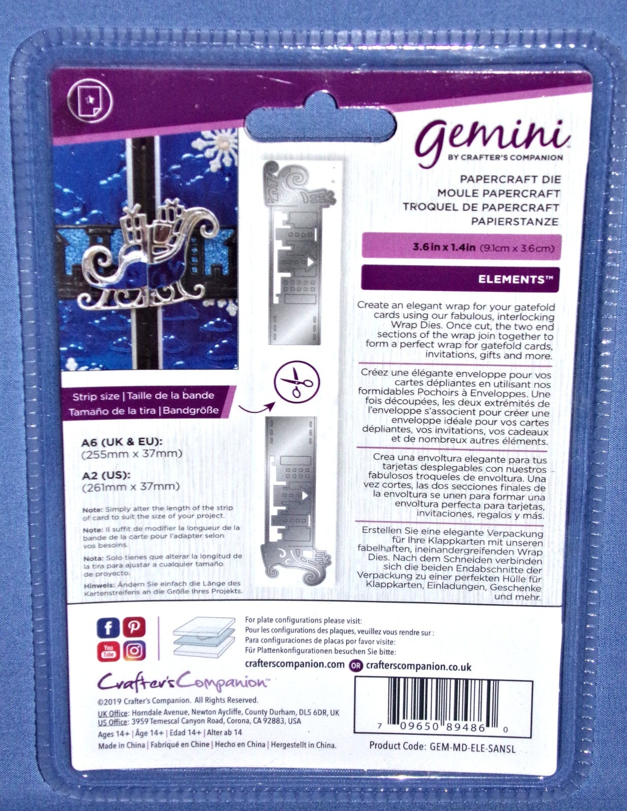 Gemini Elements Santa Sleigh Wrap Around Dies for Gate Card A2 Belly Band Design | eBay