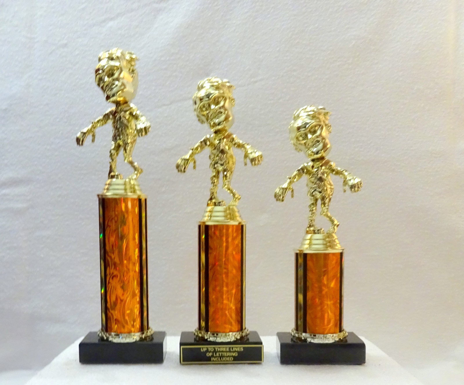 SET OF 3 ZOMBIE HALLOWEEN TROPHIES ZOMBIE COSTUME PARTY AWARD TROPHY | eBay
