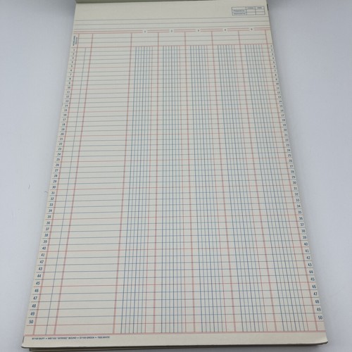 Wilson Jones Columnar Pad 5 Columns 50 Sheets 8 1/2 X 14 Lot Of 3 VTG ...