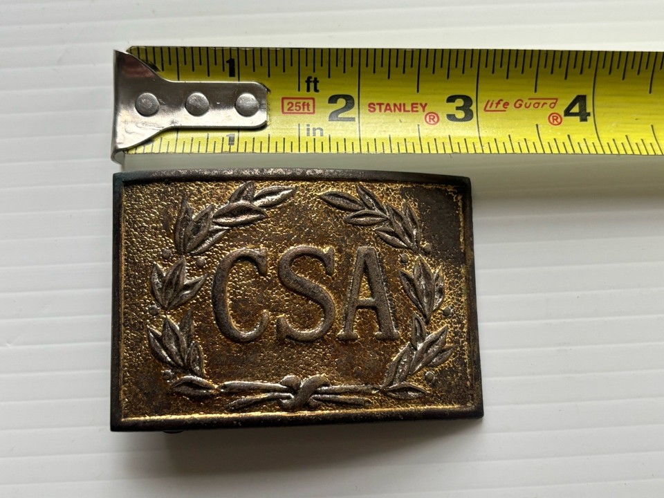 VINTAGE CIVIL WAR CONFEDERATE STAMPED CSA BELT BUCKLE EARLY ...