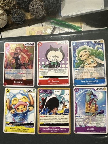 6- One Piece Card Game Cards: Baccarat- Mr Tanaka- Boa Sandersonia ...