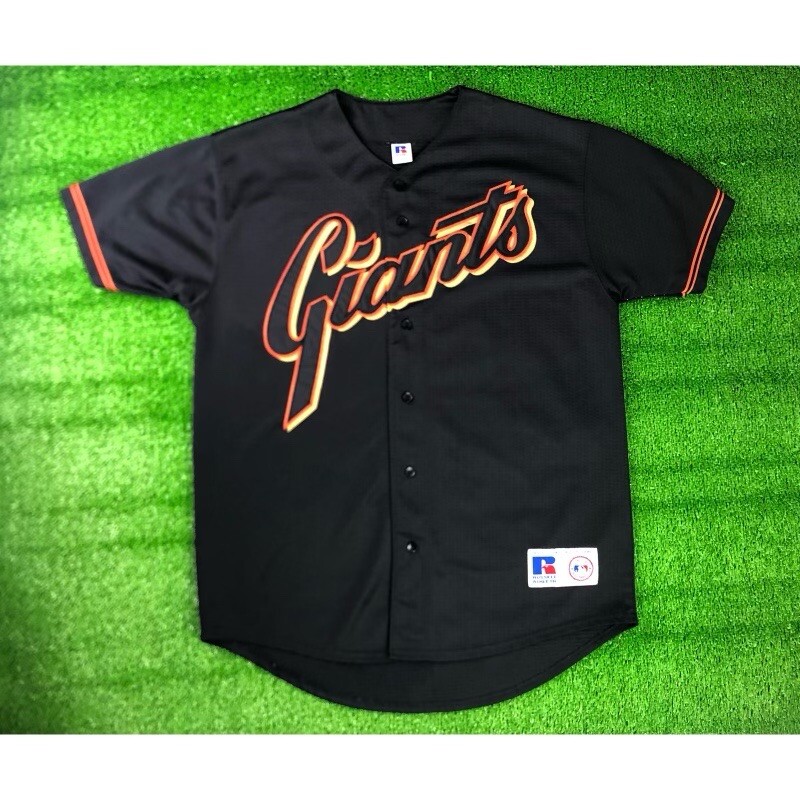 Vintage Russell Athletic SF Giants Sewn Retro Script Baseball Jersey ...