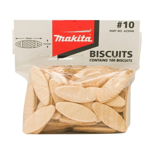 Makita #10 Biscuits 100 Pack - 54mm x 19.5mm - Fits Most Machines ...