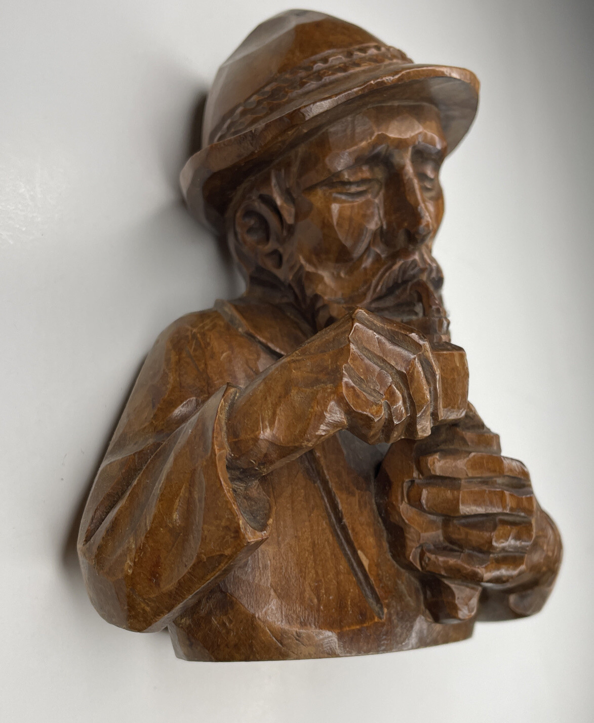 Vintage 1960’s Hand-carved German Oberammergau“Old Man W/Pipe” | eBay