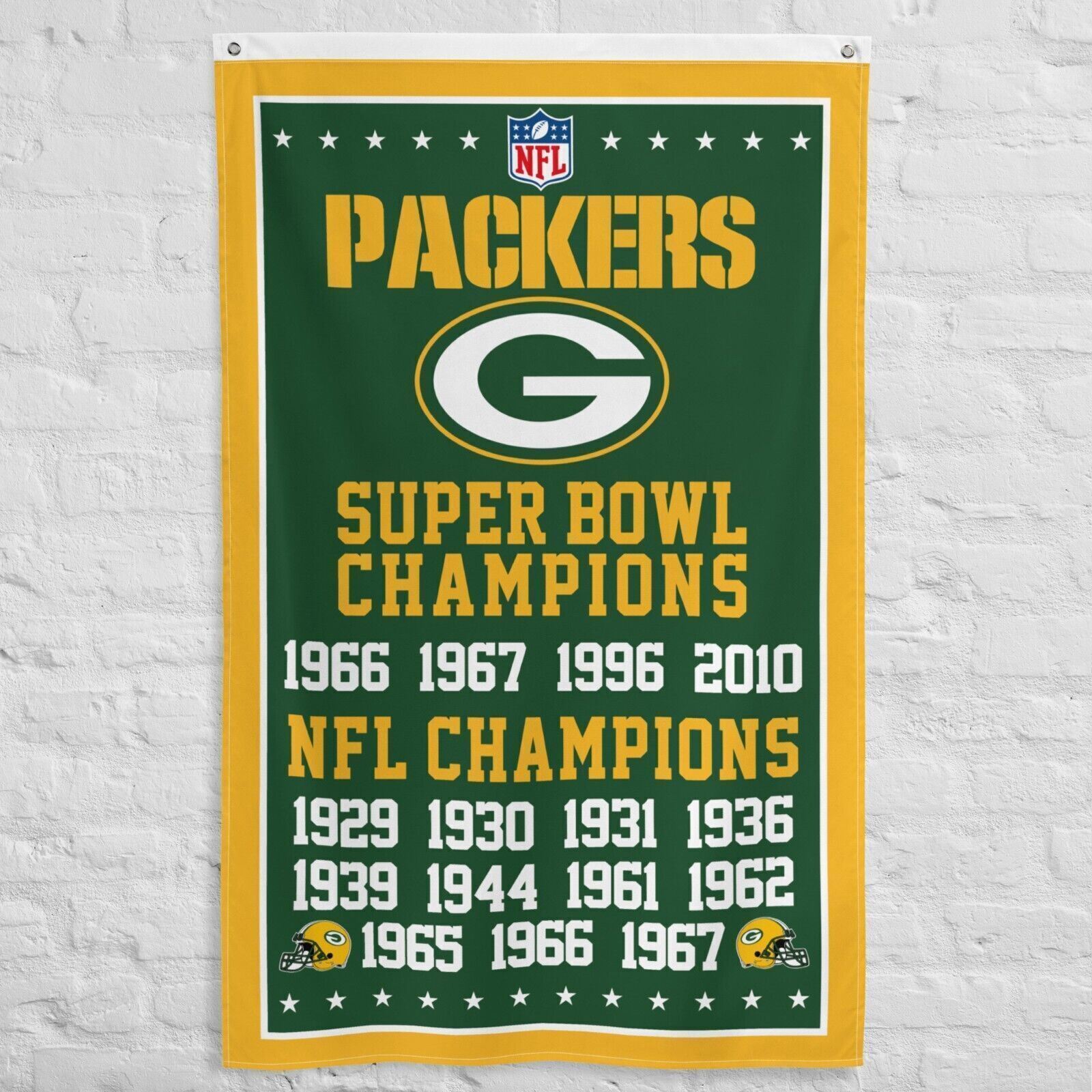 Premium Flag Green Bay Packers 3x5 ft Banner Rodgers NFL Super Bowl ...