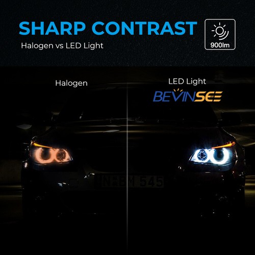 H10W LED Angel Eyes Halo Marker Light For BMW 520i 523i 528i 530i 535i ...