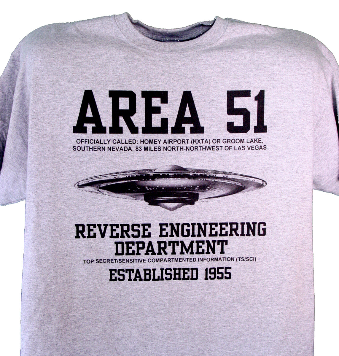 Area 51 T-Shirt Roswell Alien UFO Tee Space Abduction Reverse ...