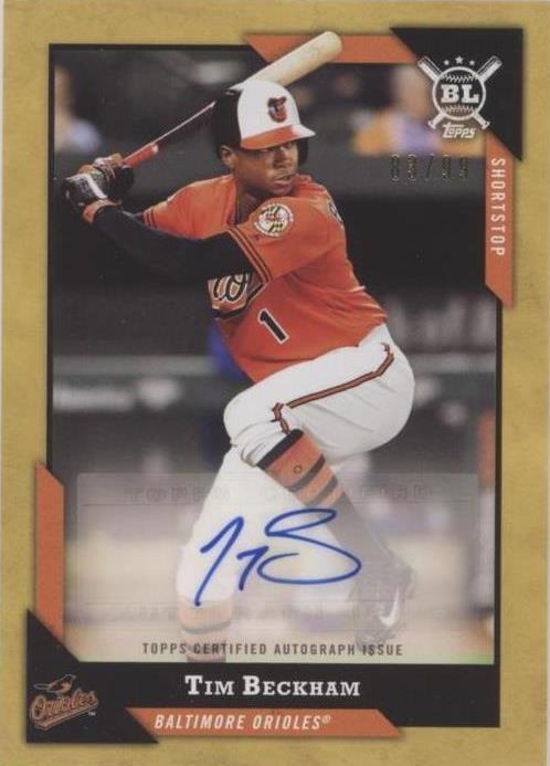 2018 Topps Big League - Big League Autographs Tim Beckham #BLA-TB Gold ...