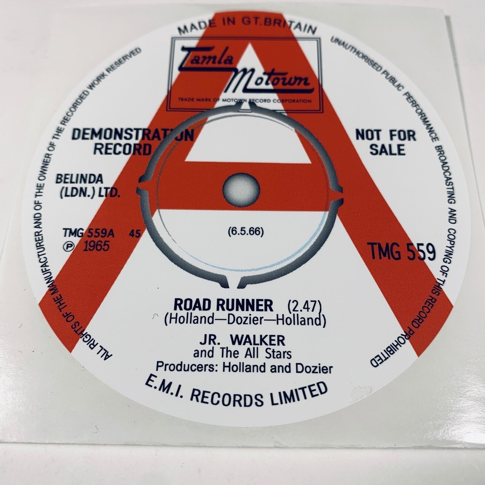 Tamla Motown record label stickers. Marvin Gaye, Stevie Wonder, Frank ...