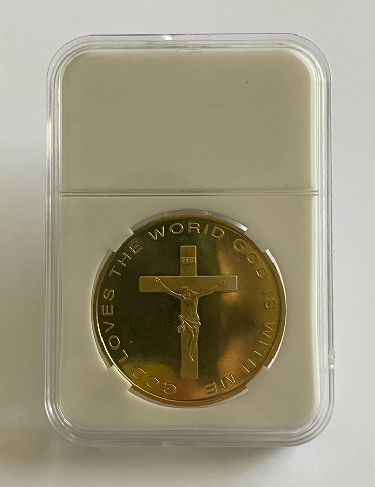 Religious Gifts Faith Coin Jesus Christ Coin with Slab Case Souvenir ...