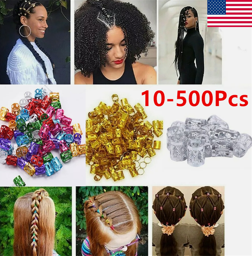 10-500x Hair Jewelry Braid Rings Cuffs Decor Pendants Dreadlocks Beads ...