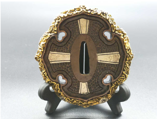 TSUBA Japanese Sword guard Oath of the cross Samurai Katana Edo JP | eBay