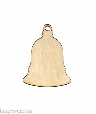 Bell Ornament Unfinished Wood Shape Cut Out BO6347 Crafts Lindahl ...