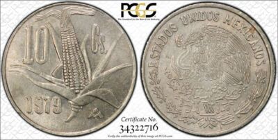 1979 Mo PCGS MS64 - DDO - MEXICO - 10 Centavos 10C Coin #43536A | eBay