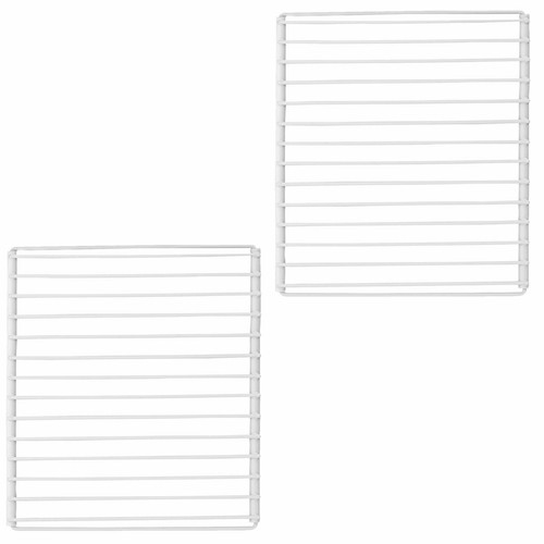 2 x Universal Adjustable Extendable Plastic Coated Fridge Freezer Rack ...