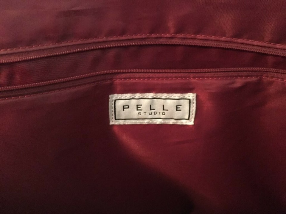 PELLE STUDIO TOTE BAG Handbag Purse Satchel Office Laptop LARGE red ...