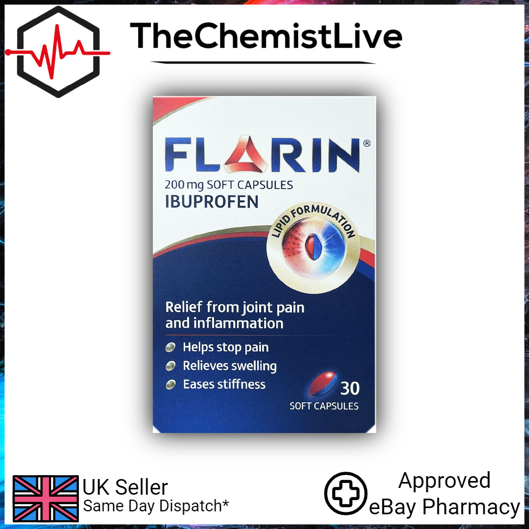 Flarin Ibuprofen 200mg Soft Capsules - 30 - Ibuprofen Capsule | eBay UK