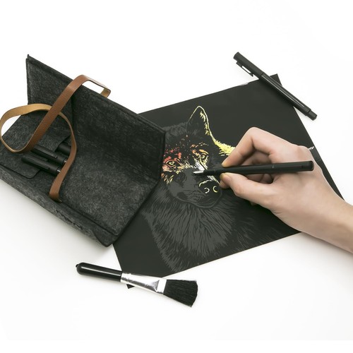 5 Pieces Scratch Art Tools Set, DIY Scratching Drawing Painting Pen ...