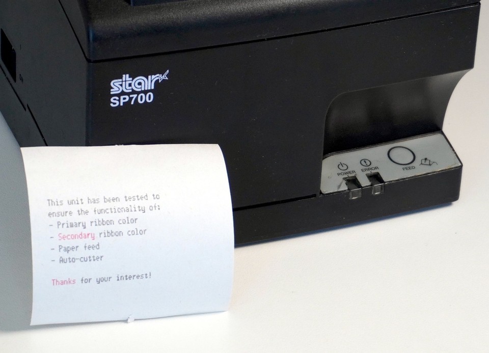 STAR SP700 SP742 Dot Matrix Auto-Cut Ethernet POS Receipt Printer ...