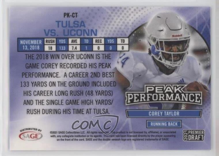 2021 Sage Premier Draft Peak Performance Corey Taylor #PK-CT | eBay