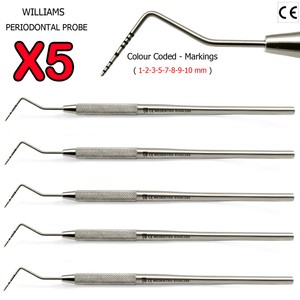 Dental Tooth BPE Examination Pocket Probe Periodontal Probes Williams ...