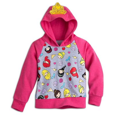 Disney Store Princess Fleece Pullover Coat Hoodie Girls Size 4 Ariel ...