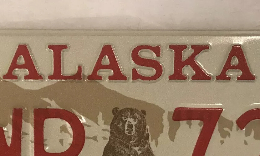 PROTECT ALASKA PENINSULA WILD BEAR GRIZZLY license plate State Police ...