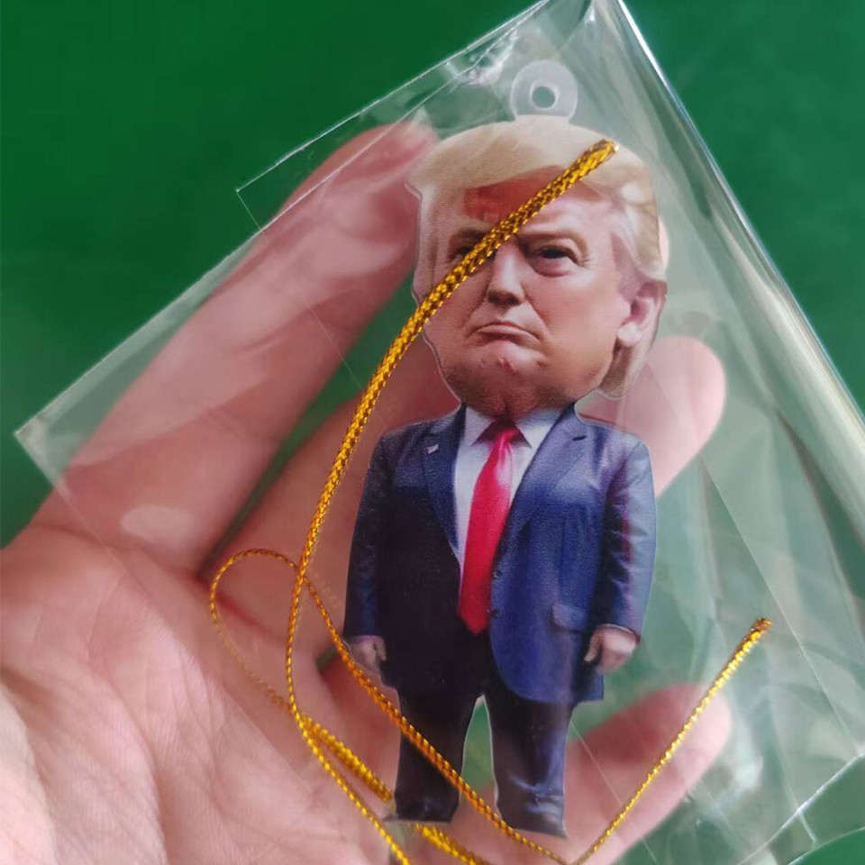 2D Acrylic Donald Trump Christmas Ornaments for Christmas Tree Home Car ...