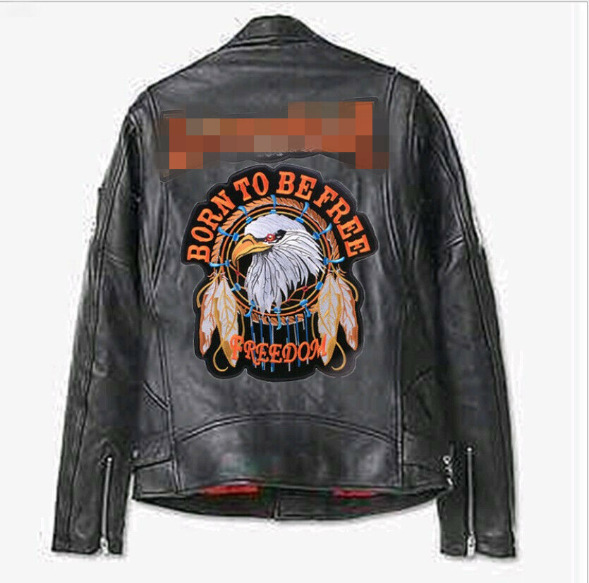 BORN TO BE FREE FREEDOM MC Biker Patch Iron On Vest Jacket Rocker X-LARGE B007 | eBay